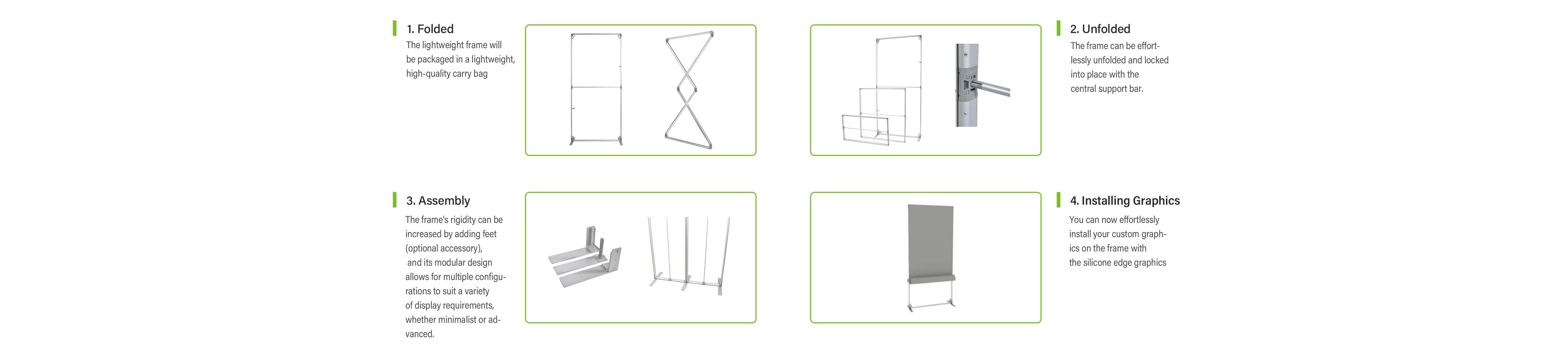 SEG Folding Frame Stand – FramePlus Display Inc
